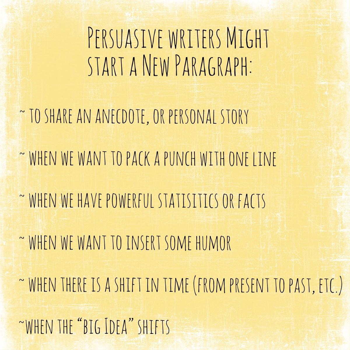 Making Paragraph Decisions – TWO WRITING TEACHERS