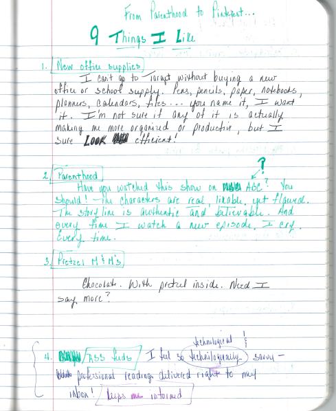 Throwback Week: A Peek Inside Dana’s Writer’s Notebook – TWO WRITING ...