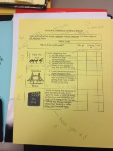 Student Self-Assessment: Introducing the Writing Checklist – TWO ...