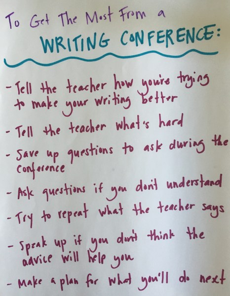 Teaching Students to Get Better at Conferring – TWO WRITING TEACHERS