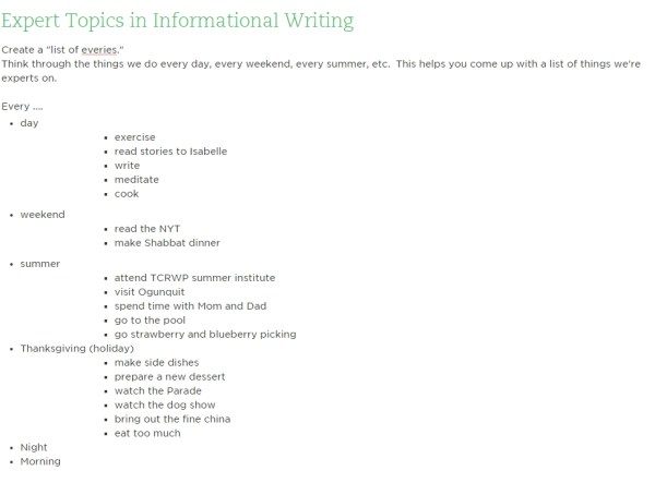 Teacher-Written Mentor Texts: Diving into Information Writing – TWO ...