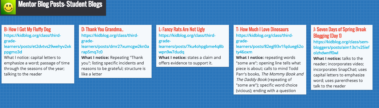 Digital Mentor Text for Blogs: Teaching Writing with Mentor Texts – TWO WRITING TEACHERS