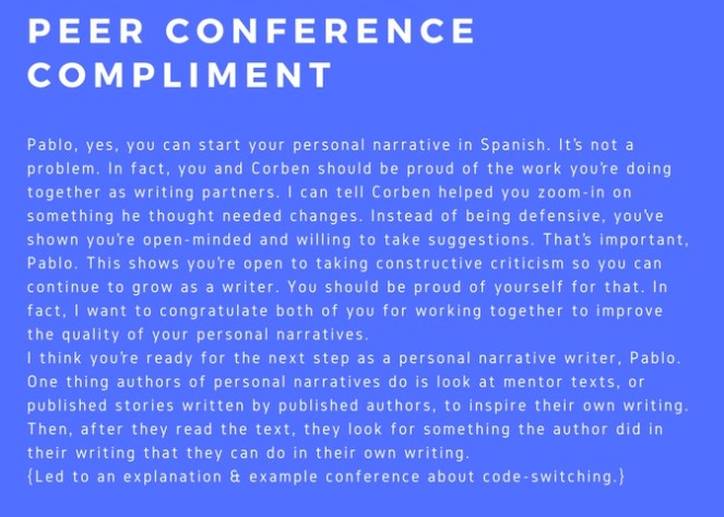 Don’t Skimp on the Compliment. – TWO WRITING TEACHERS