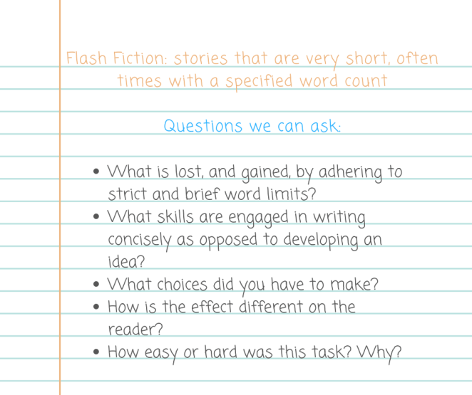 Unexpected Benefits of Flash Fiction – TWO WRITING TEACHERS