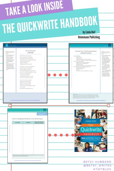 The Quickwrite Handbook, A Review +Giveaway – TWO WRITING TEACHERS