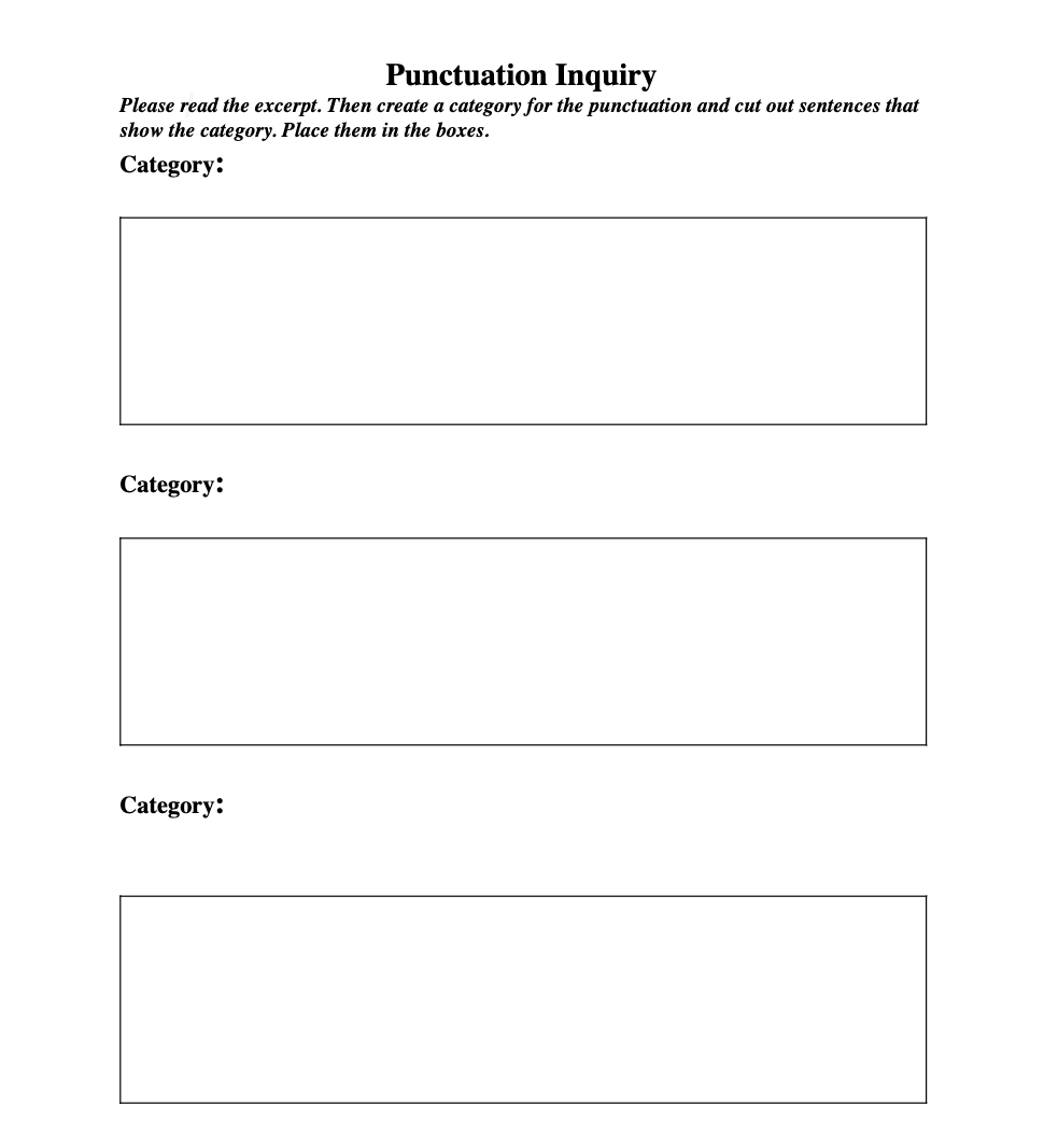 Using Inquiry to Lift Language Conventions – TWO WRITING TEACHERS