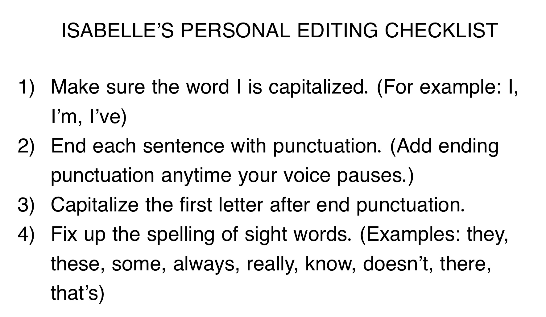 Using Personal Editing Checklists At-Home – TWO WRITING TEACHERS