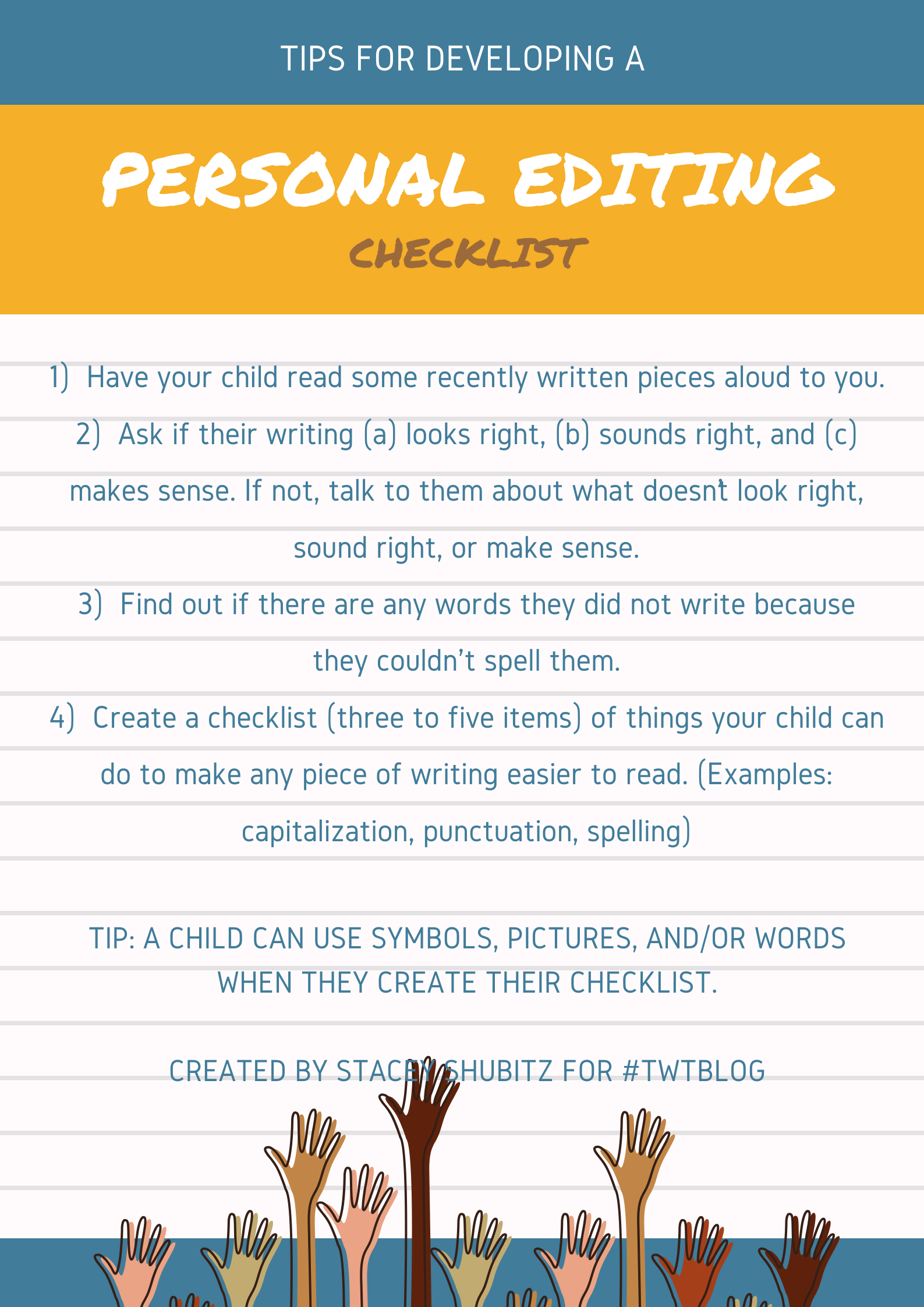 Using Personal Editing Checklists At-Home – TWO WRITING TEACHERS