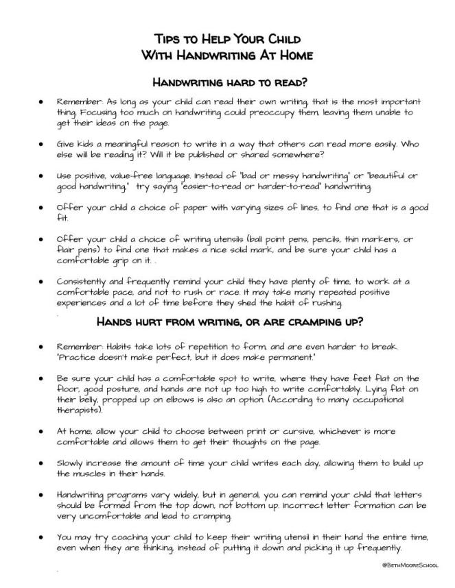 Resources Teachers Can Share With Families: Spelling and Handwriting ...