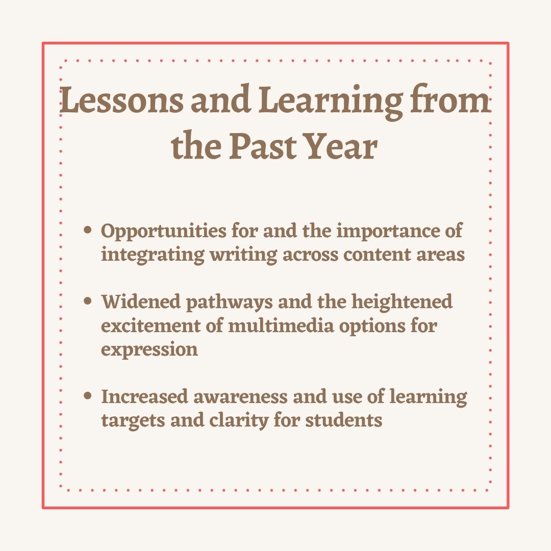 Lessons and Learning from the 2020-2021 School Year – TWO WRITING TEACHERS