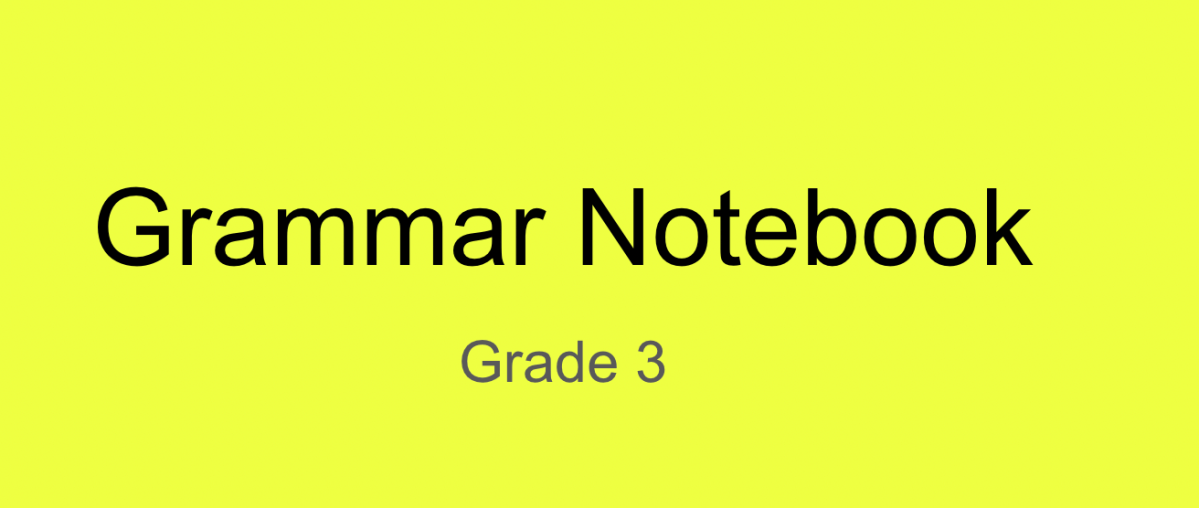 Grammar Notebooks – TWO WRITING TEACHERS
